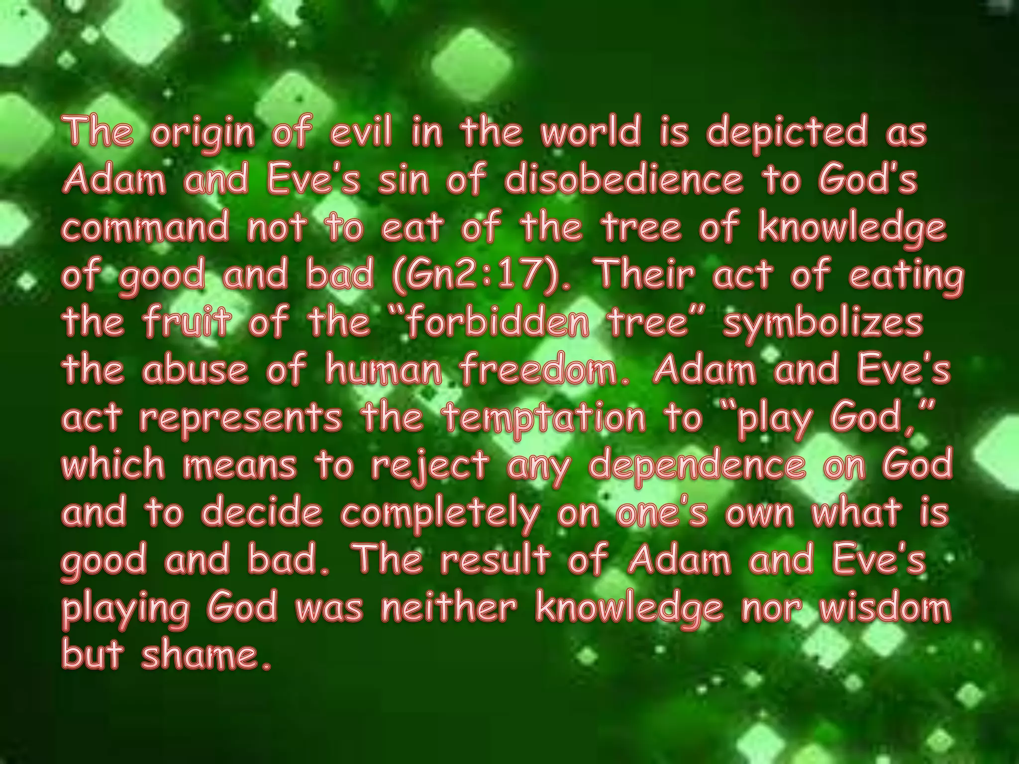 The Fall: Originating Sin and Its Consequences | PPTX