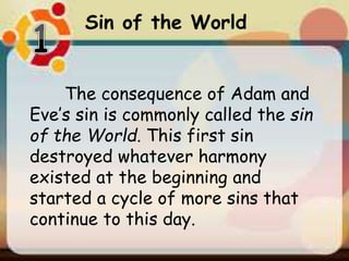 The Fall: Originating Sin and Its Consequences | PPTX