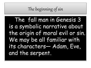 The Fall: Originating Sin and Its Consequences | PPTX