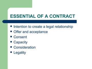 law of contract | PPT