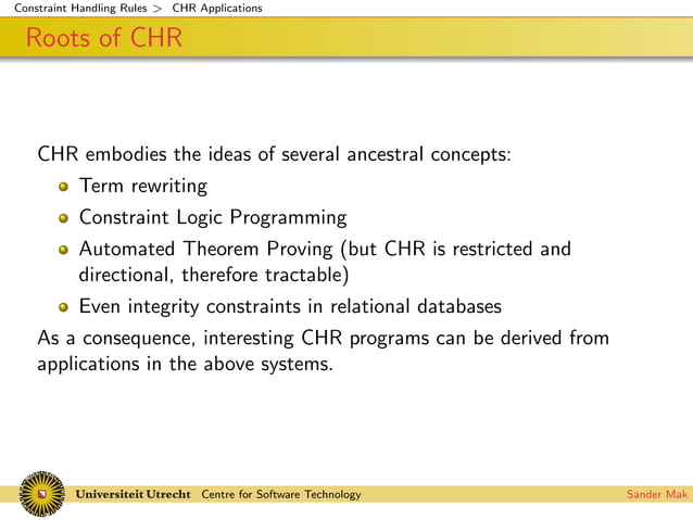 Constraint handling rules | PPT