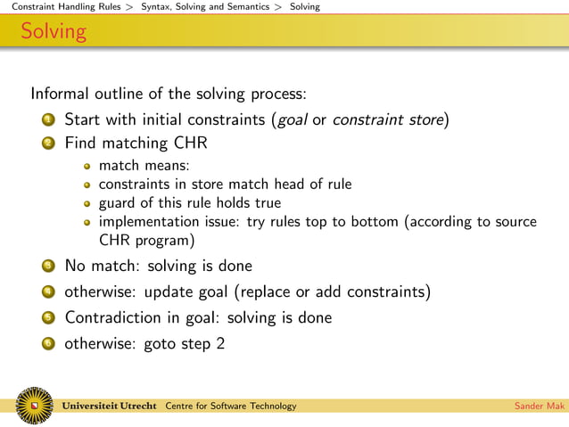 Constraint handling rules | PPT