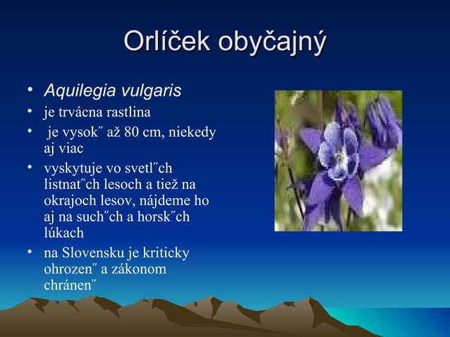 Chránené rastliny Liptova | PPT
