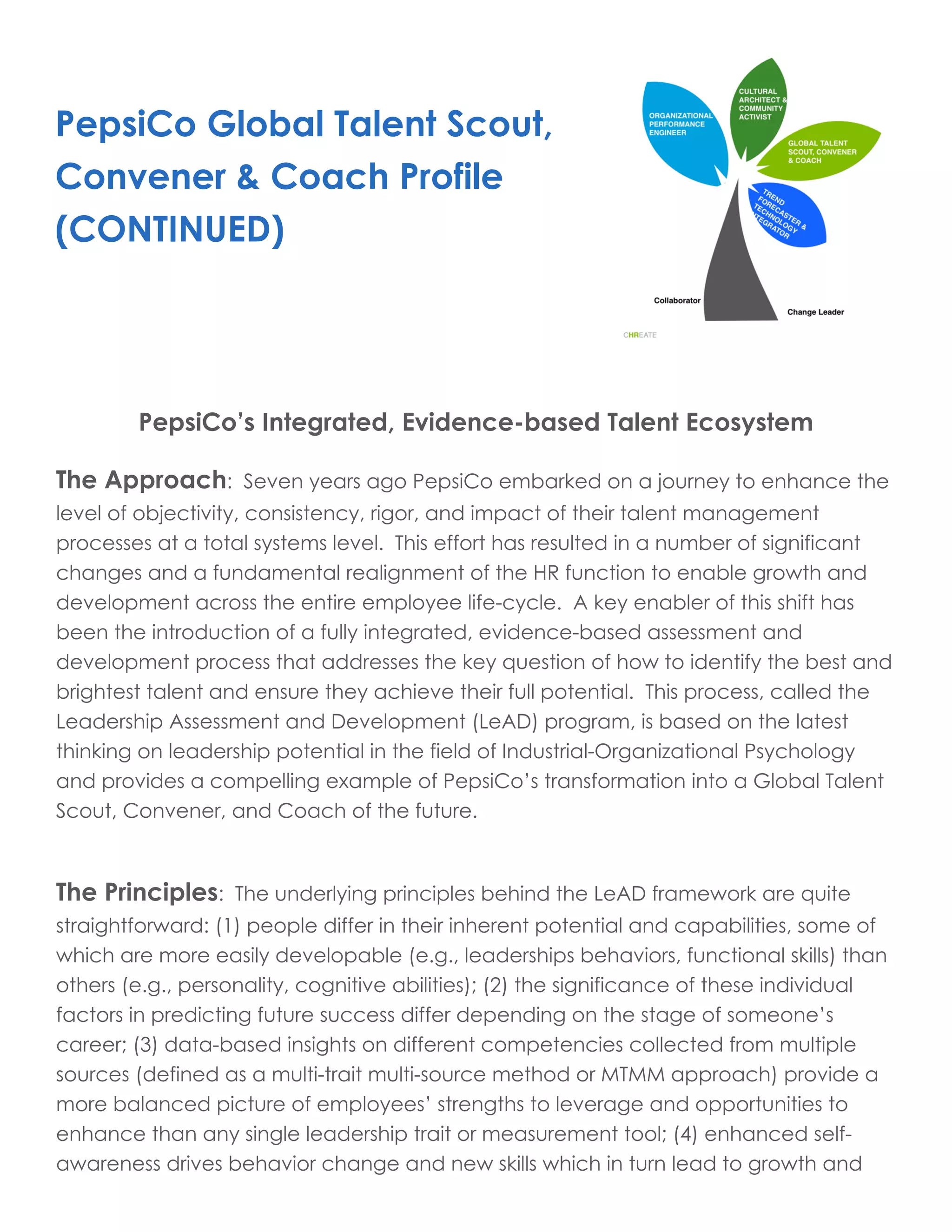 pepsico talents | PDF