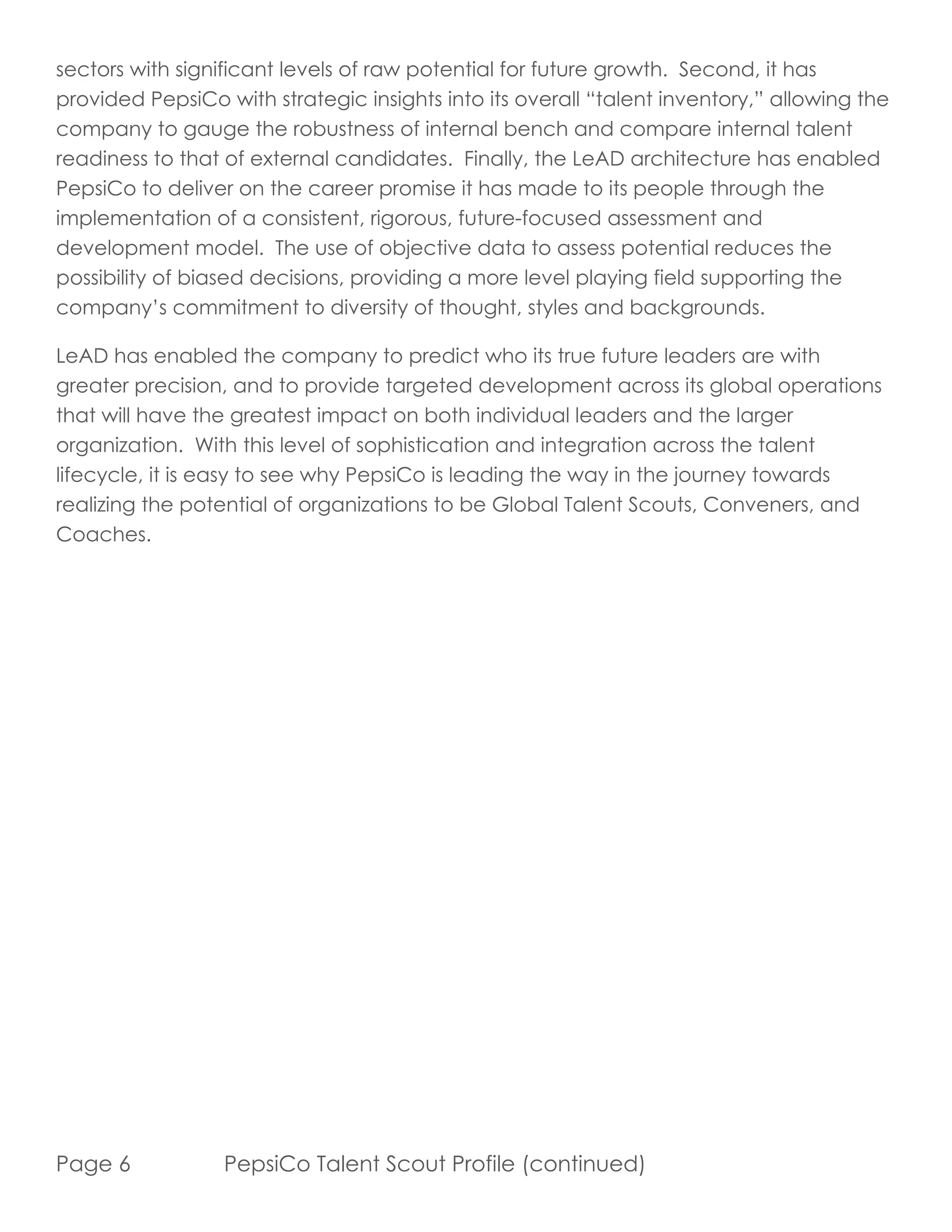 pepsico talents | PDF