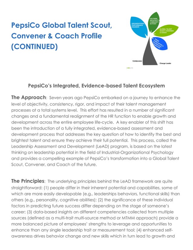 pepsico talents | PDF | Human Resources | Business
