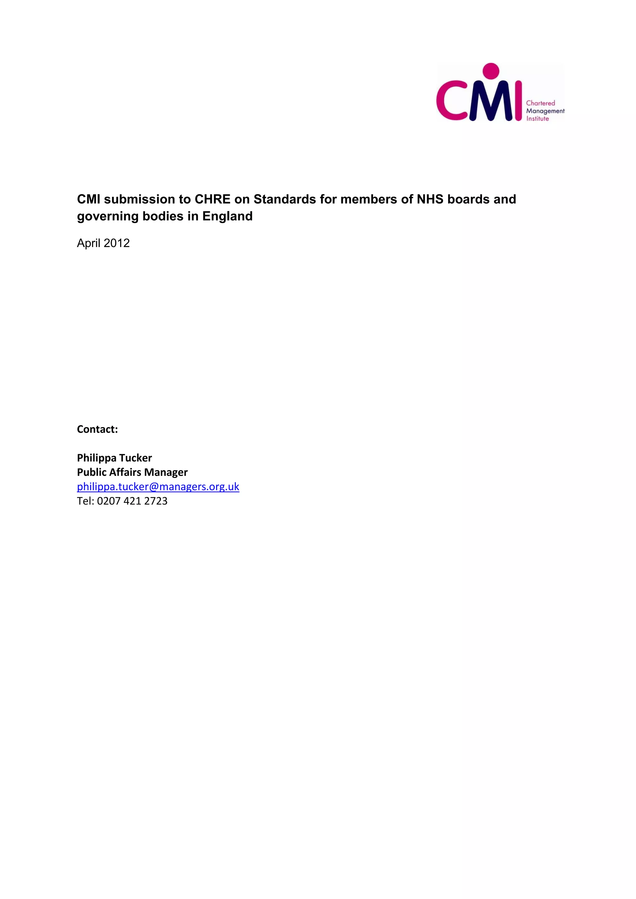 Standards for Members of NHS Boards and Governing Bodies in England | PDF