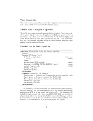 Convex Hull Algorithm Analysis | PDF