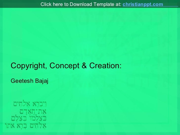 Genesis PowerPoint Background