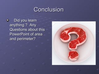 Chris Anthony Area And Perimeter Project | PPT