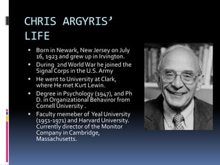 Chris argyris[1] | PPT