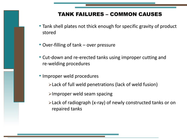 Chris brooks storage tanks inspection, maintenance and failure | PDF
