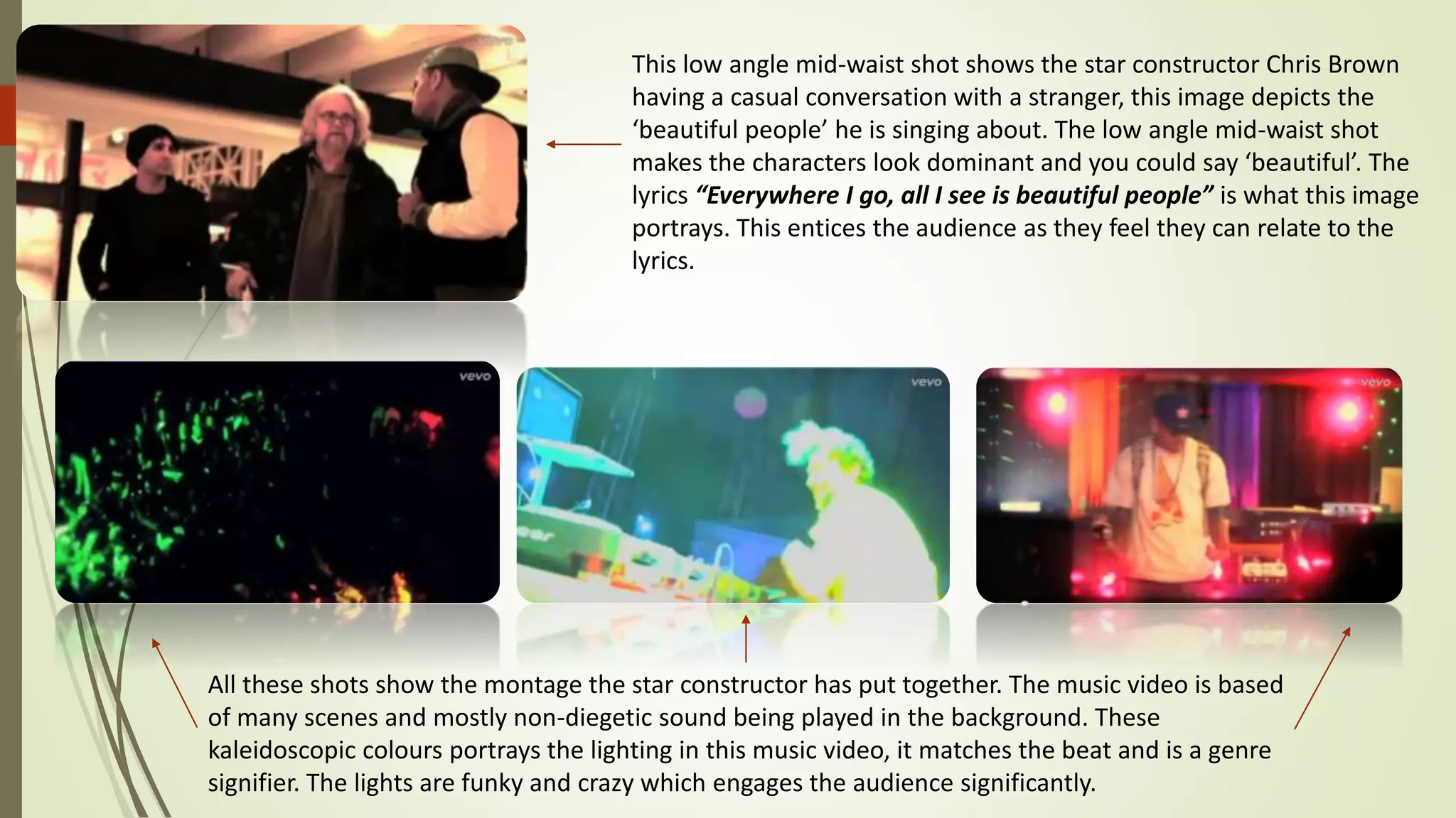 Chris Brown - Beautiful People Music Video Analysis | PPTX