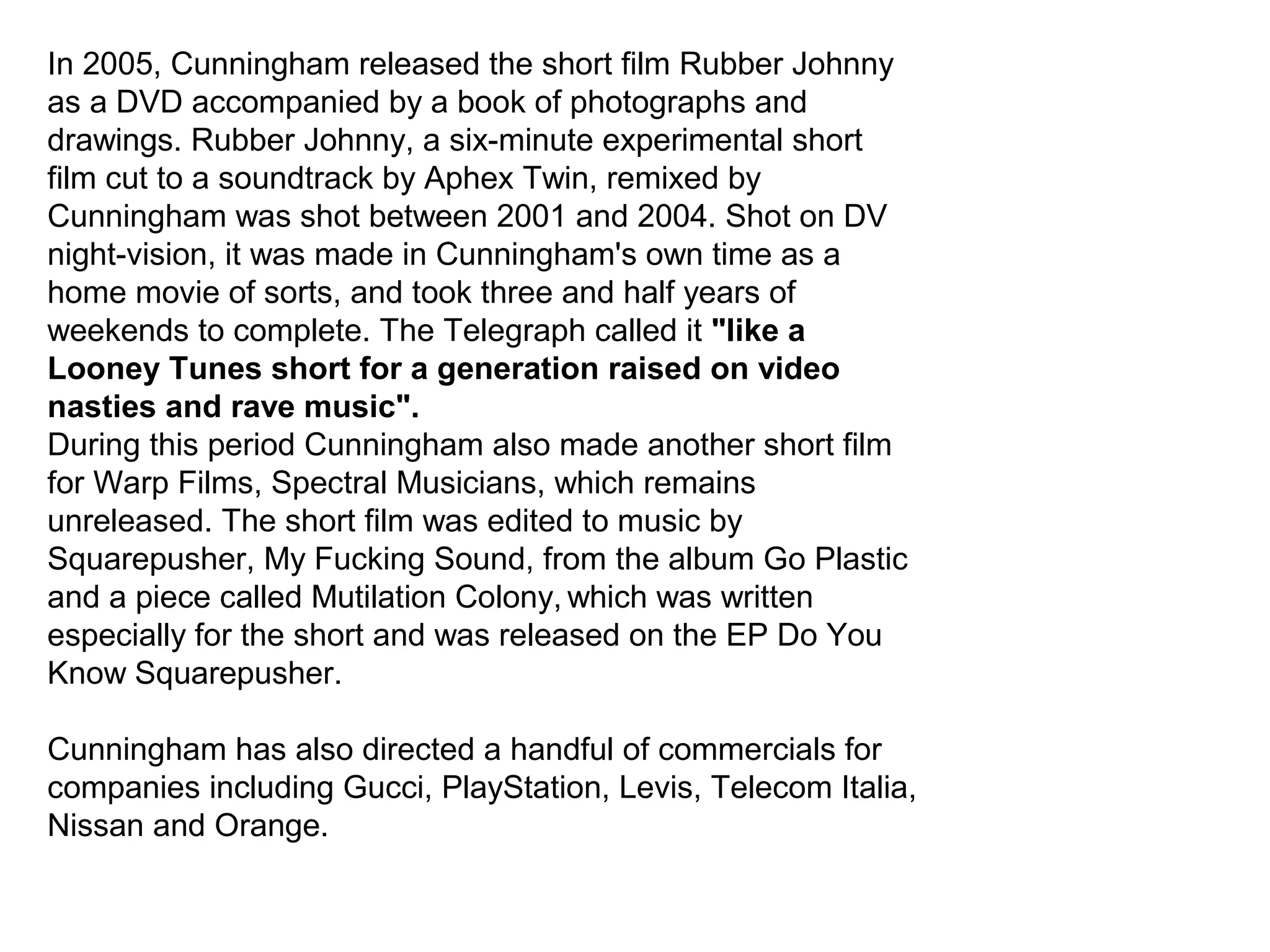 Chris Cunningham Music Video Director | PPT