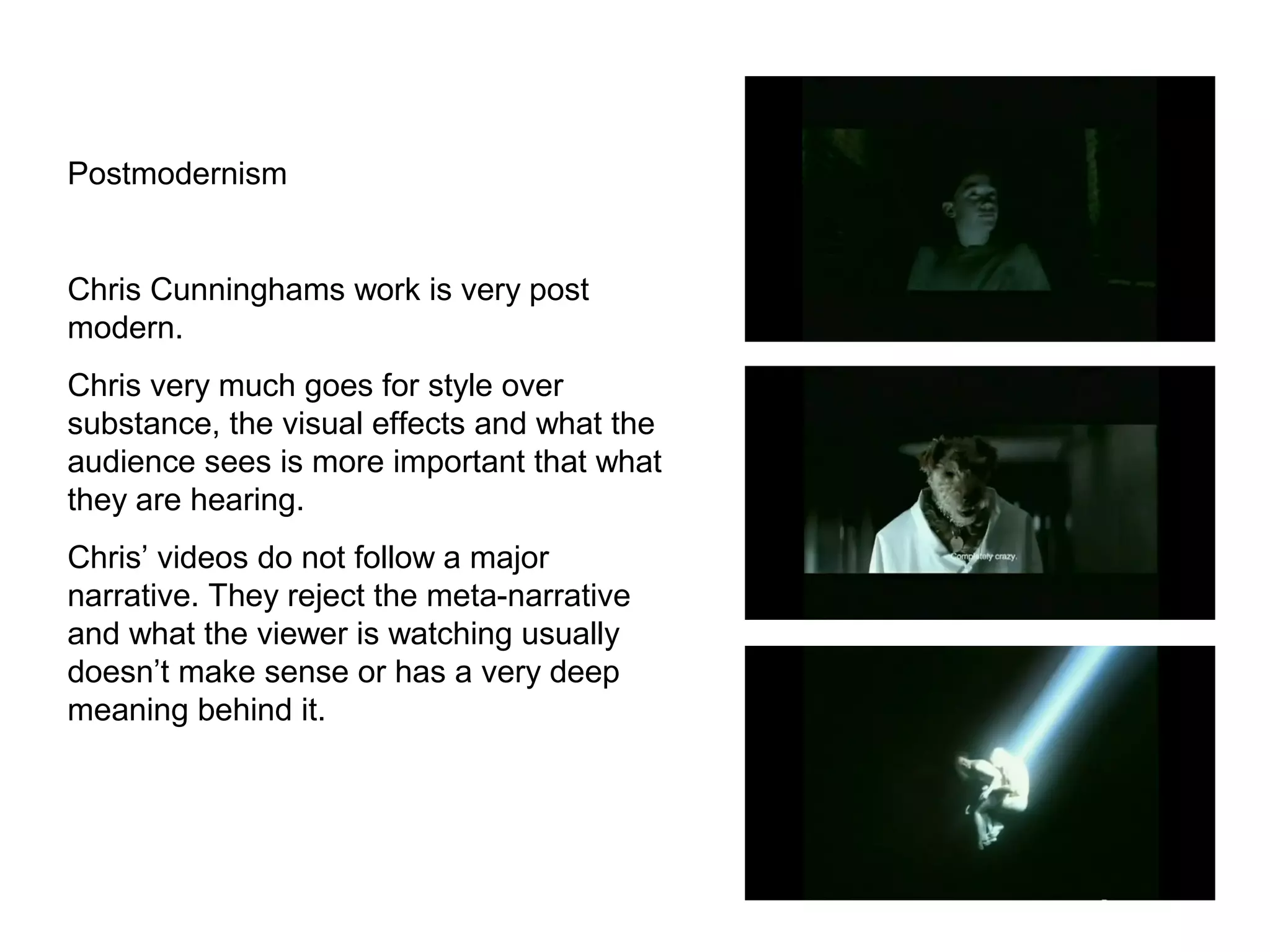 Chris Cunningham Music Video Director | PPT