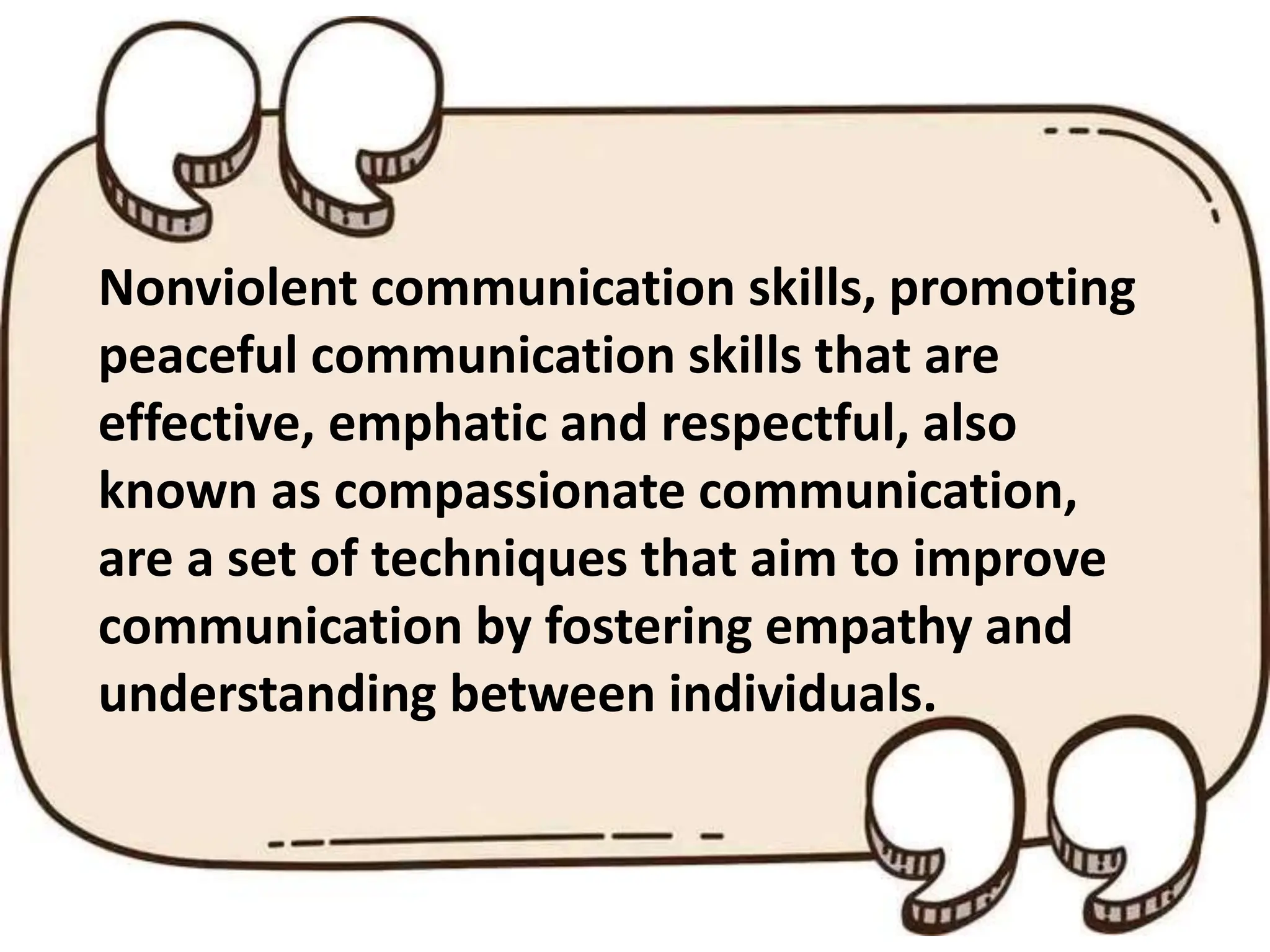 Non Violent Communication Skills for students reference | PPTX