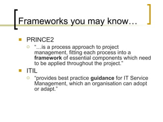 Frameworks – What and Why? | PPT | Business | Business and Finance