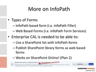 InfoPath 2010 Scaling up 1 to 100 | PPT | Free Download