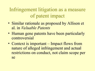 The impact of human gene patents on Innovation and access | PPT