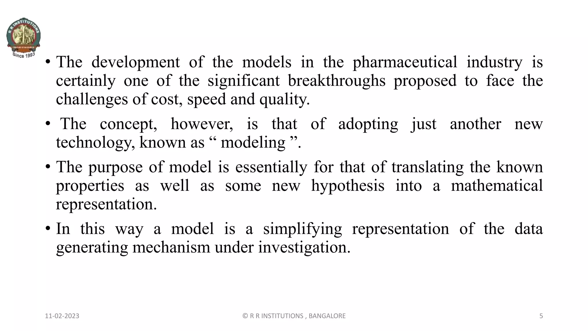 Statistical modeling in Pharmaceutical research and development.pptx