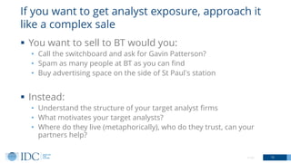 Chris Ingle on successfully engaging with analysts | PPT