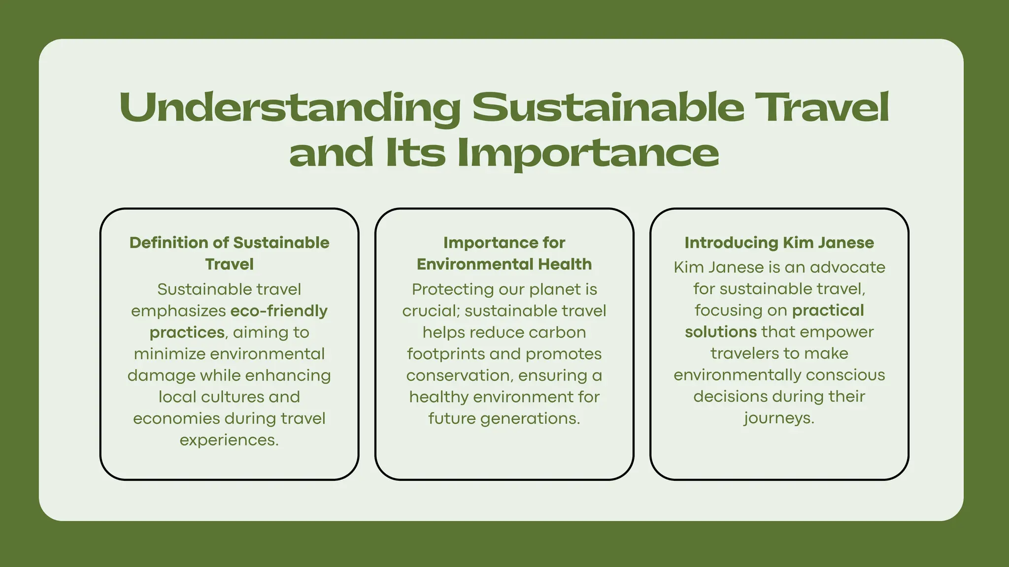 Chris Janese on How to Travel Sustainably and Reduce Your Carbon ...