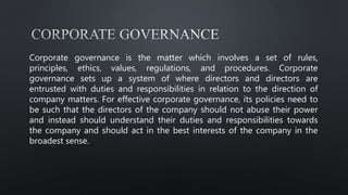Corporate Governance & Ethical Business Strategy | PPT