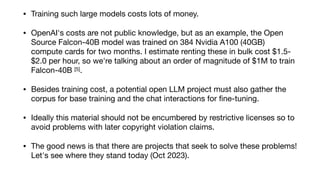 SFSCON23 - Chris Mair - Self-hosted, Open Source Large Language Models ...