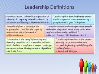 Organizational Leadership (A Class Lecture) | PDF