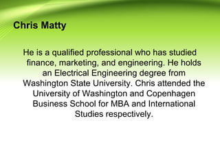 Chris Matty Is One of the Most Experienced Seattle Based Entrepreneurs ...