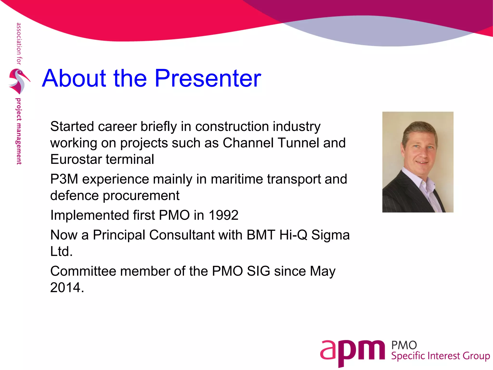 PMO people styles and lifecycles - presentation by Chris Mills | PDF