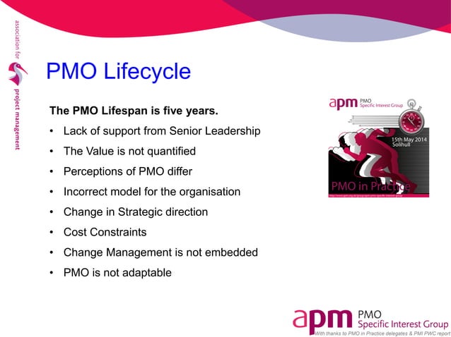 PMO people styles and lifecycles - presentation by Chris Mills | PPT