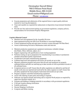 Chris Mitter Resume | DOCX