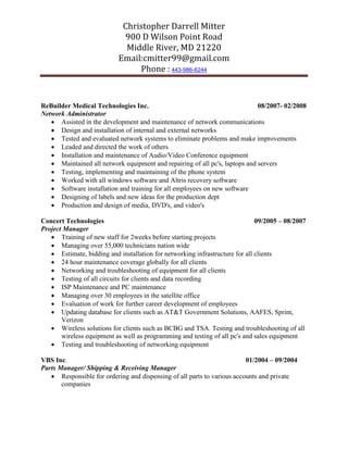 Chris Mitter Resume | DOCX