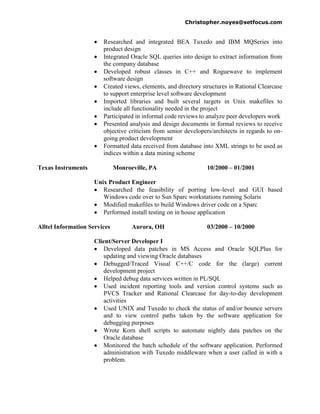 Christopher Noyes Resume | PDF