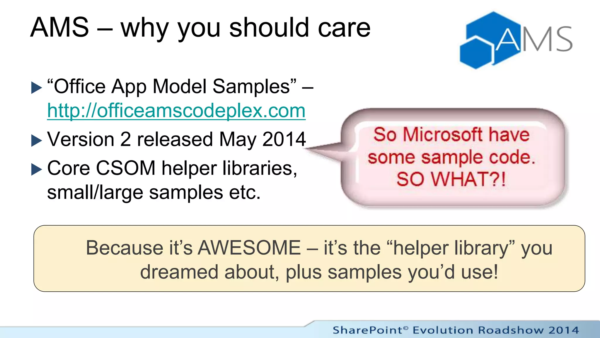 Chris O'Brien - Modern SharePoint development: techniques for moving code off SharePoint servers ...