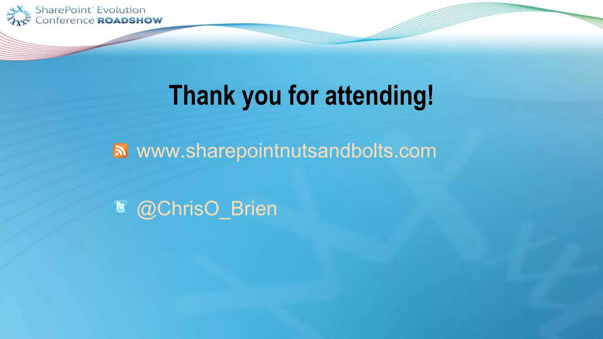 Chris O'Brien - Modern SharePoint development: techniques for moving code off SharePoint servers ...