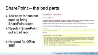 Chris O'Brien - Modern SharePoint development: techniques for moving code off SharePoint servers ...