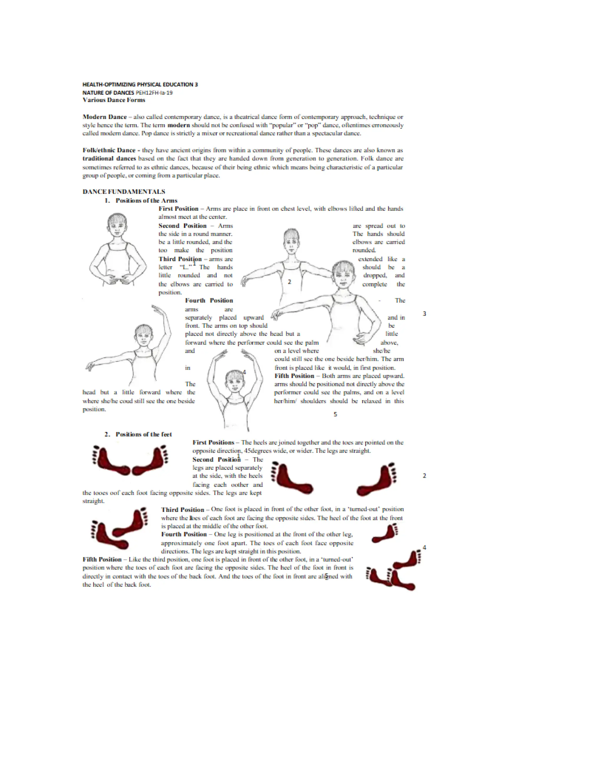 CHRIS Physical Education- Dance module 1 | PDF