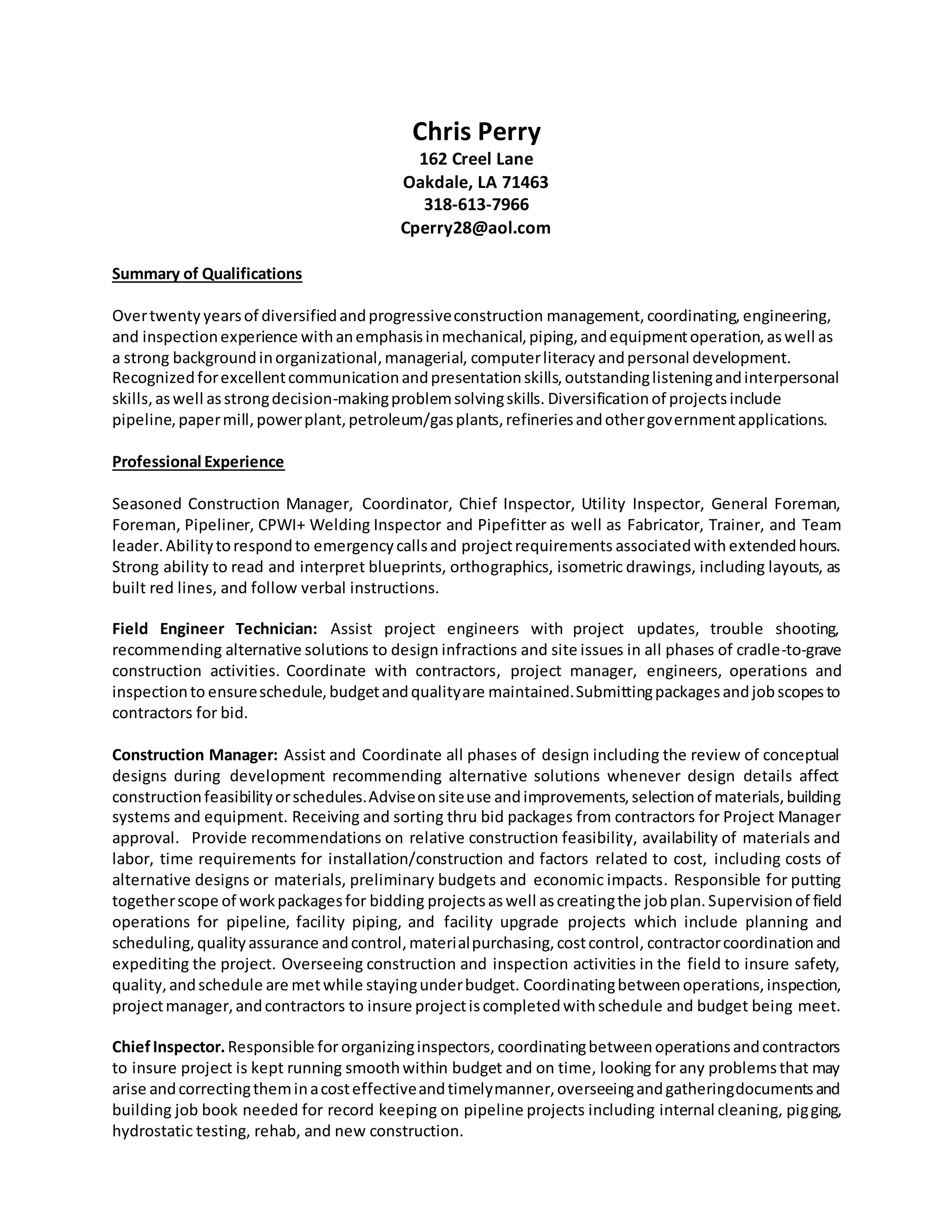 Chris perry resume_2016 | DOCX
