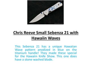 Chris reeve small sebenza | PPTX
