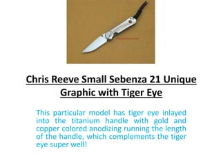 Chris reeve small sebenza | PPTX