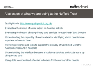 Monitoring quality of care: making the most of data | PPT