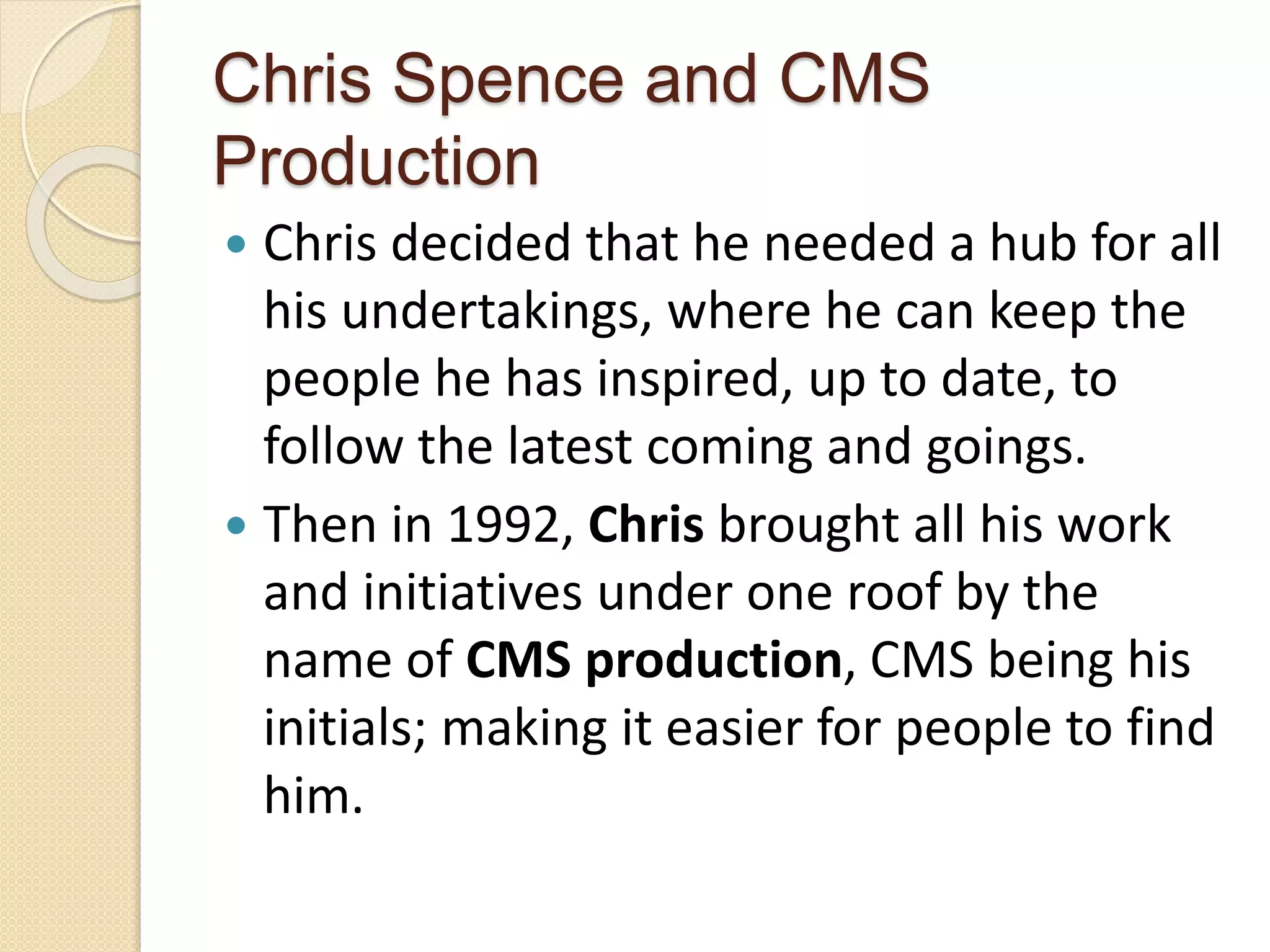 Chris Spence Thoughts | PPT