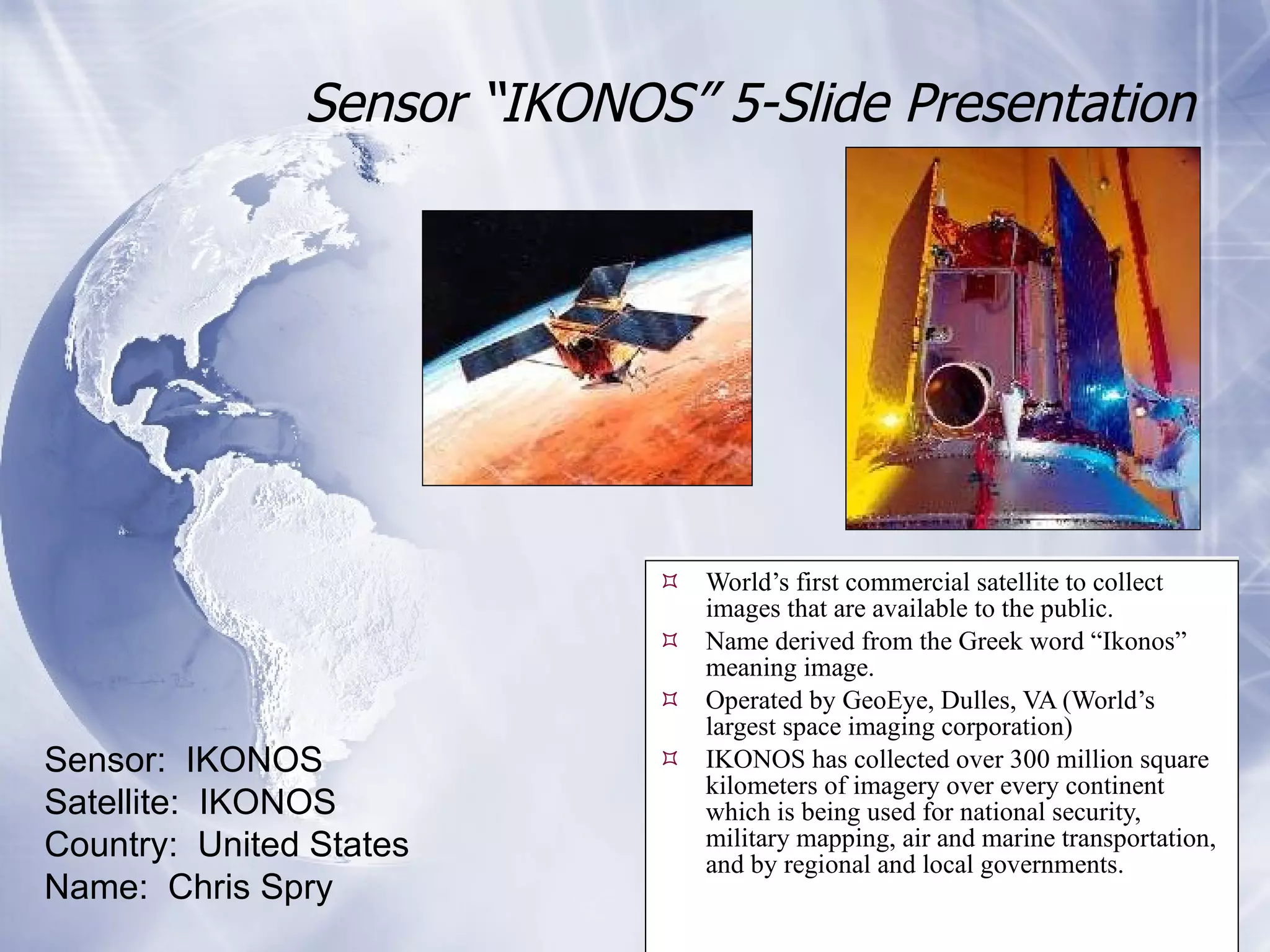 Chris Spry Ikonos | PPT