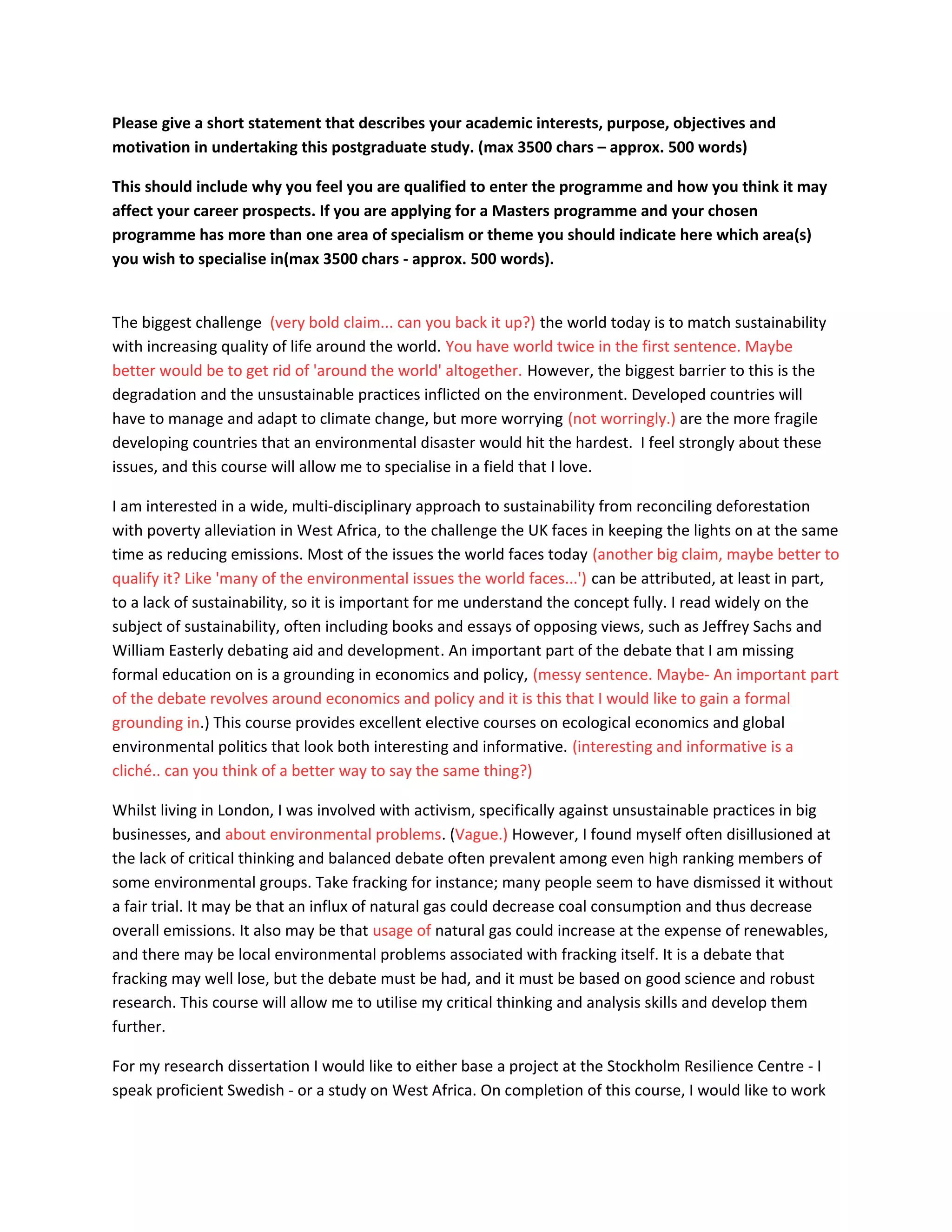 Chris' statement edited | RTF