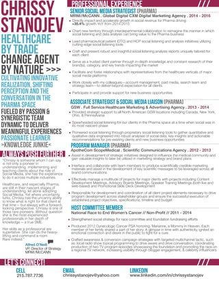Chrissy Stanojev | Professional Resume | 2016 | PDF | Marketing and ...