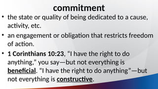 Christ-like Commitment: How to develop a Christ-like Commitment? | PPT