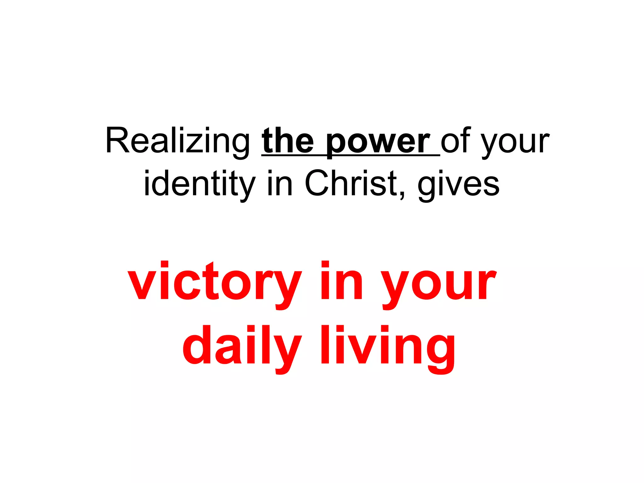Christ our identity! | PPT