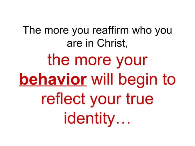 Christ our identity! | PPT | Christianity | Religion & Spirituality